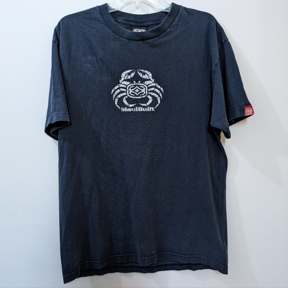 Maui Built Navy Blue Double Sided Crab Logo Short Sle… - Gem